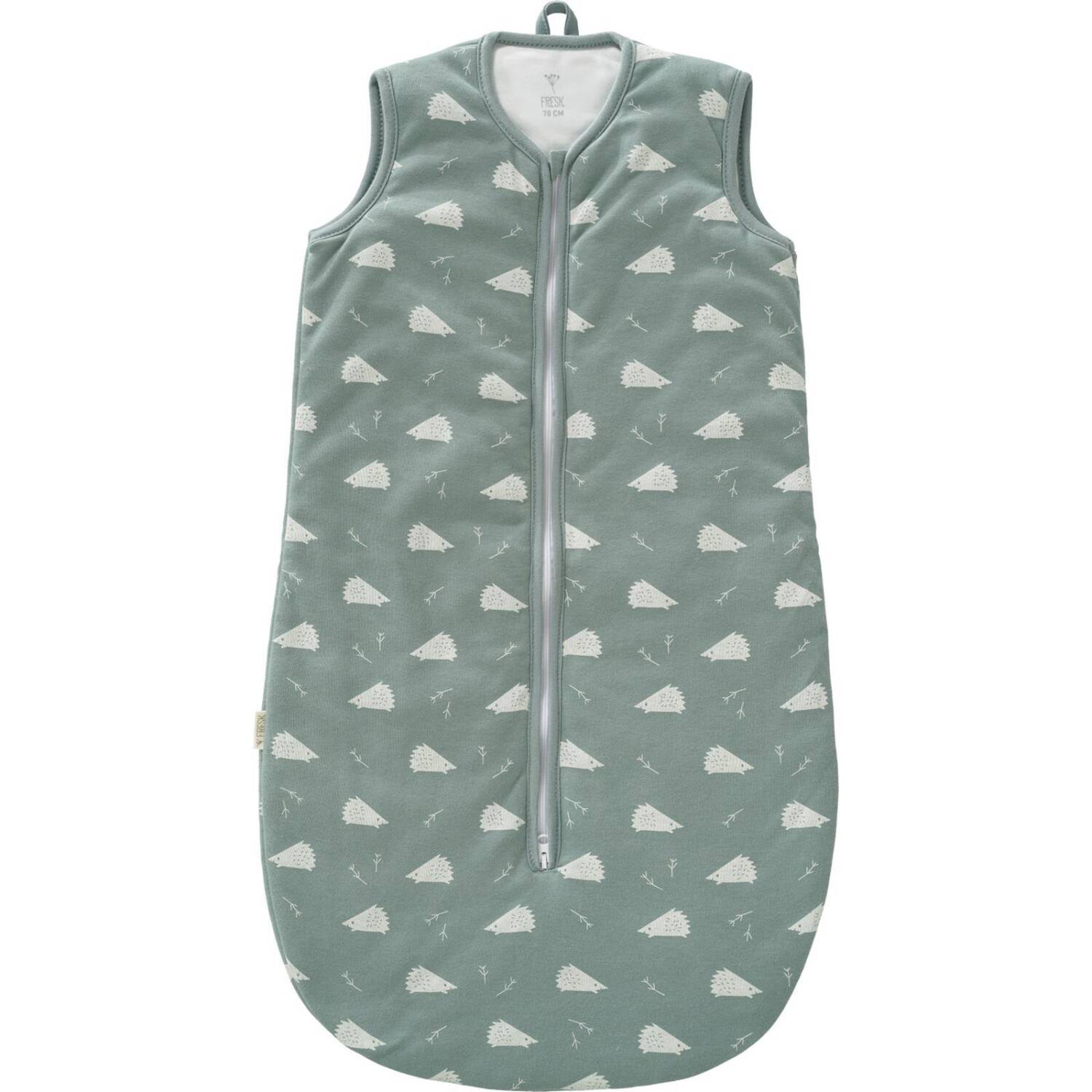 Fresk Baby Schlafsack 70 cm Interlock mit Futter Igel mint