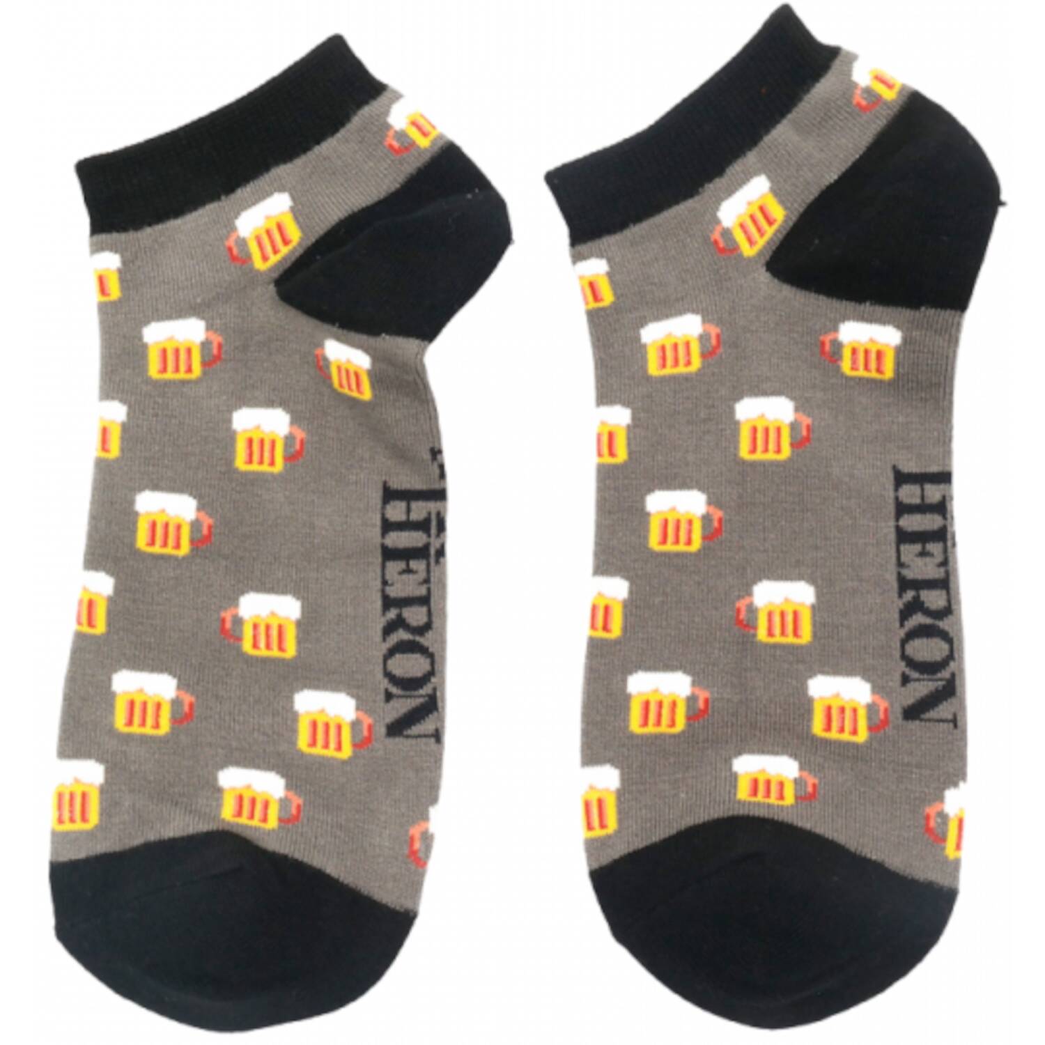 Miss Sparrow Bambus Sneaker Socken Herren Bier grau