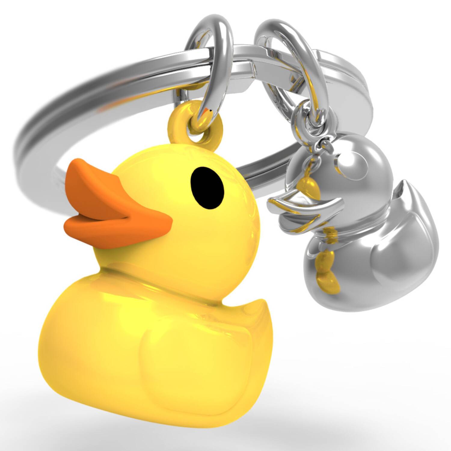 Schlüsselanhänger Duck aus Metall von Metalmorphose
