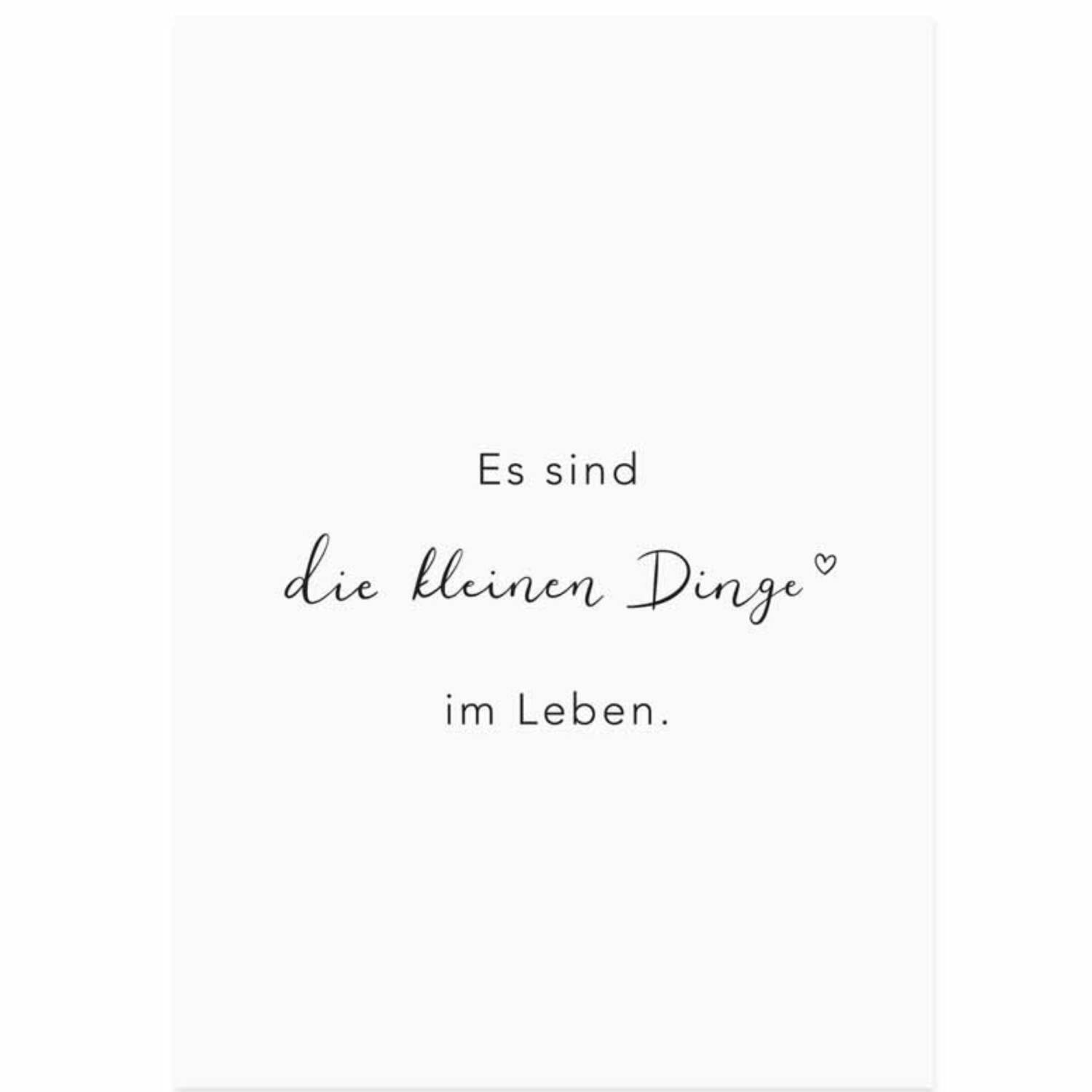 Eulenschnitt Postkarte mit Spruch Kleine Dinge